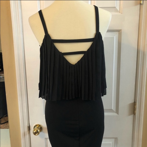 Material Girl | Dresses | Lbd Bnwt Black Mini Dress M Strappy Back ...